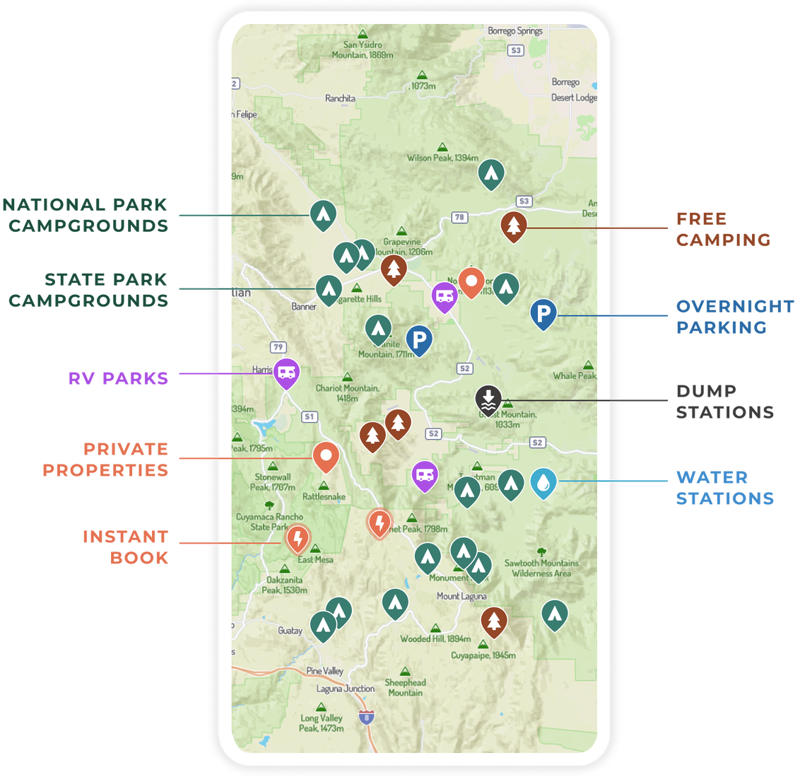 The Dyrt PRO: Camping maps, discounts & reservations at sold-out sites